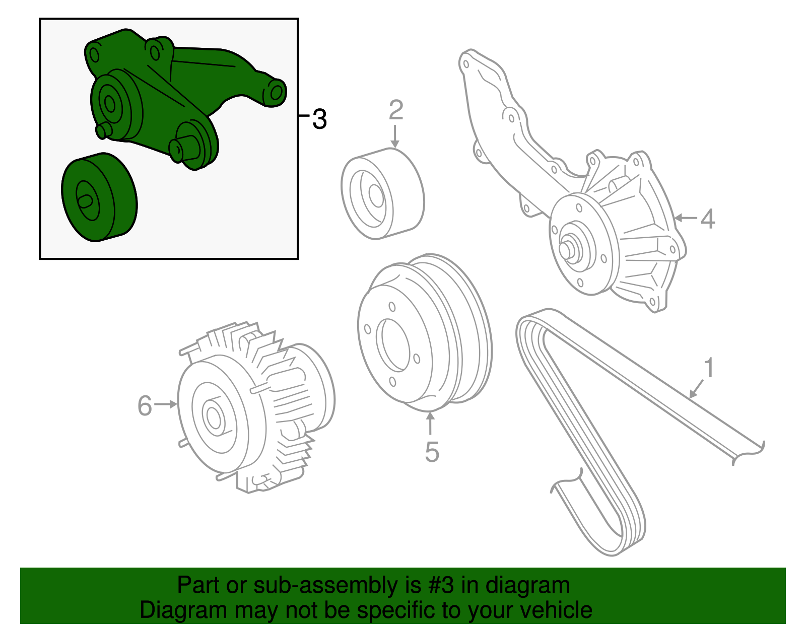 16620-75051 - Toyota Serpentine Tensioner 2007-2023 Toyota ...
