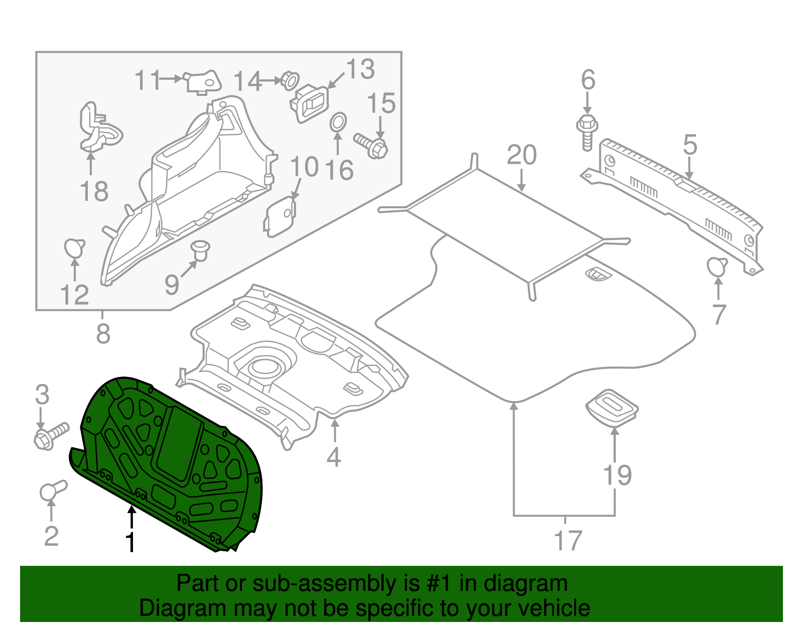 69330-B1010 - 2015-2020 Hyundai - Partition Panel | Hyundai Parts Express