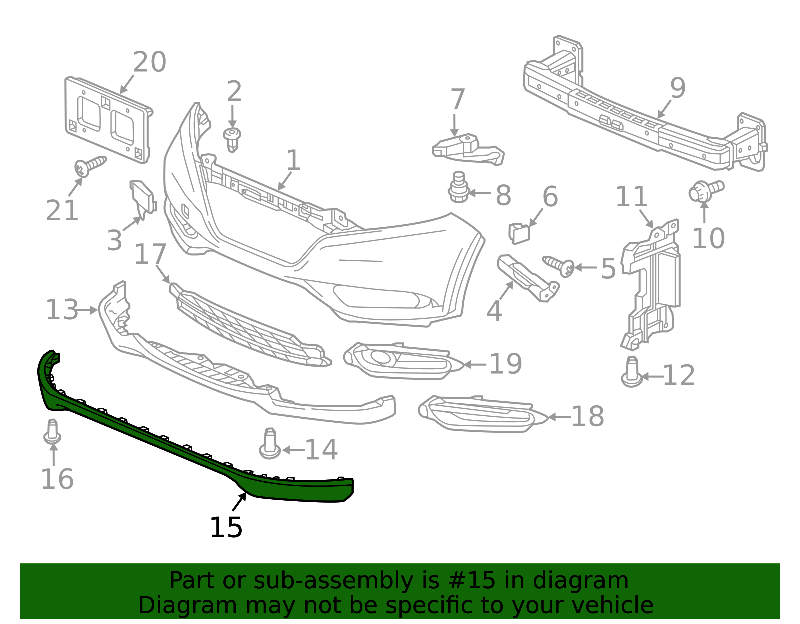 71110-T7A-000 - Lower Deflector - 2016-2018 Honda HR-V | Conicelli ...