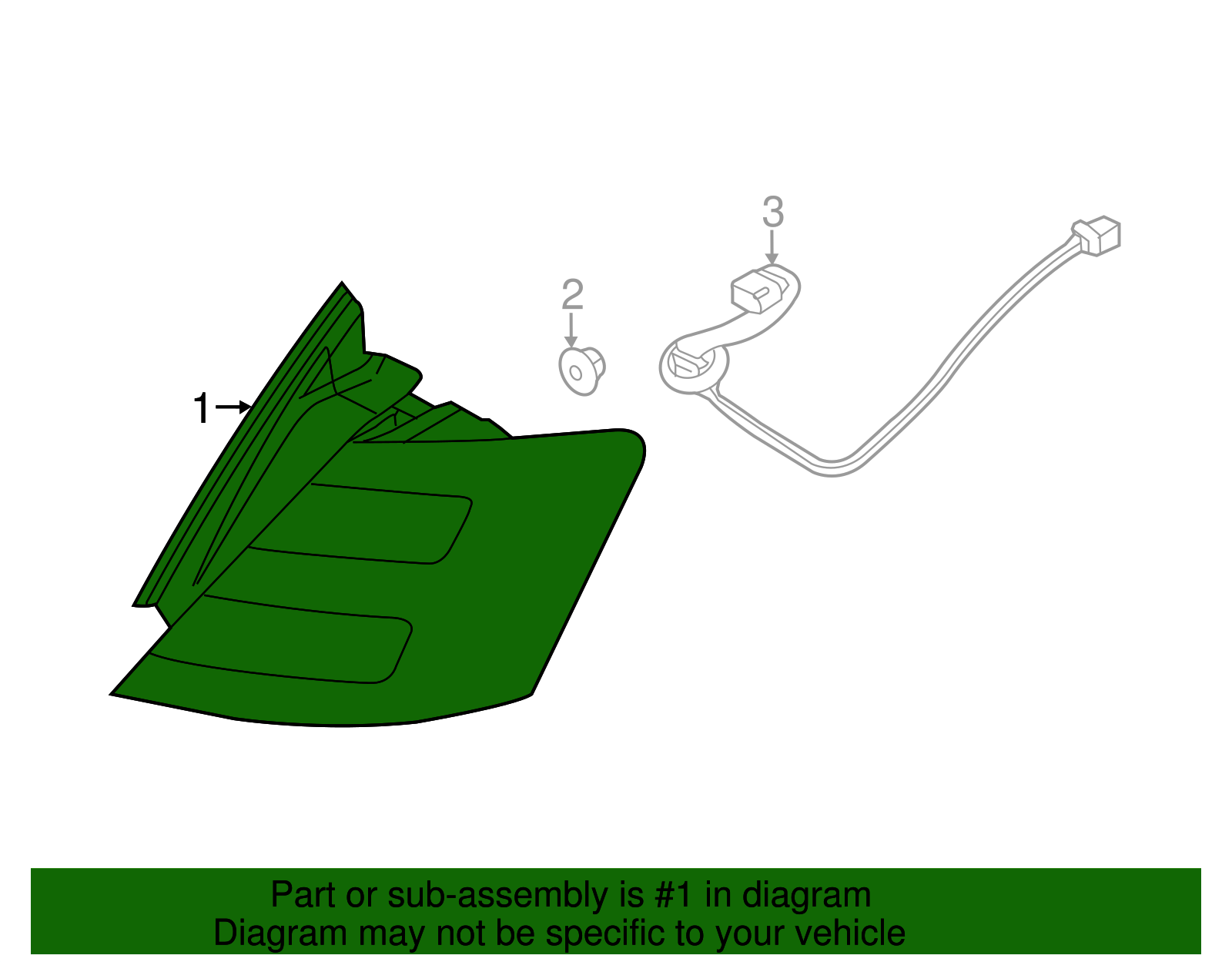 2013-2019 Ford Taurus Tail Lamp Assembly - Driver's Side (LH) DG1Z ...