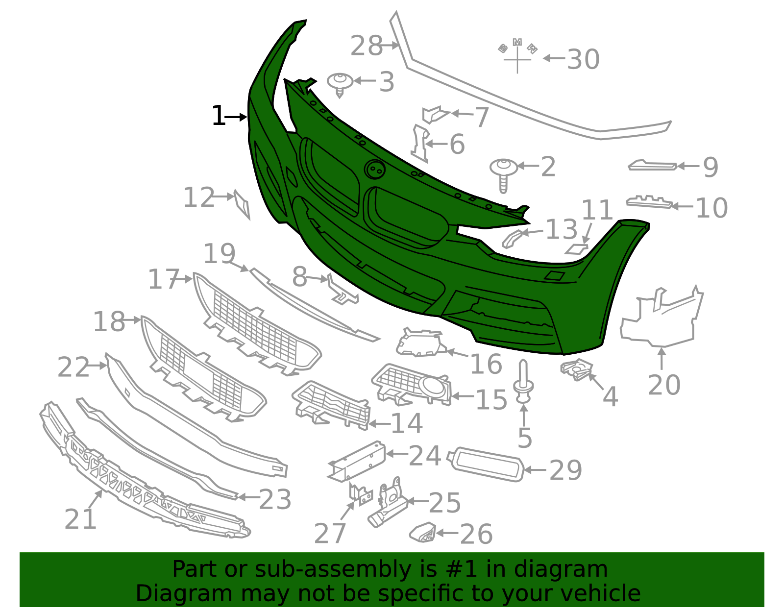 51118067952 - 2013-2019 BMW Bumper Cover (51-11-8-067-952) | BMW of ...