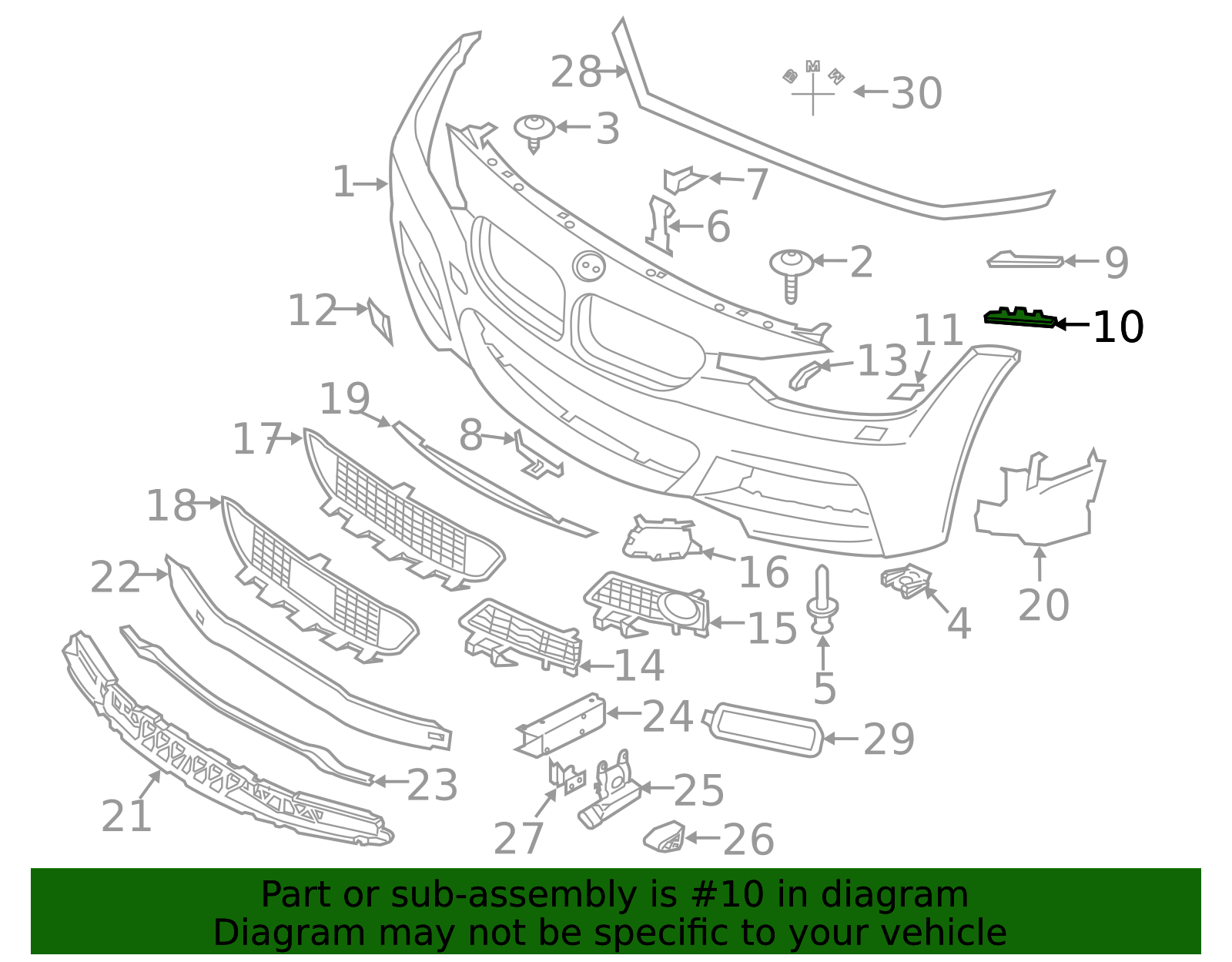 51117279711 - 2012-2019 BMW Bumper Cover Side Bracket (51-11-7-279-711 ...