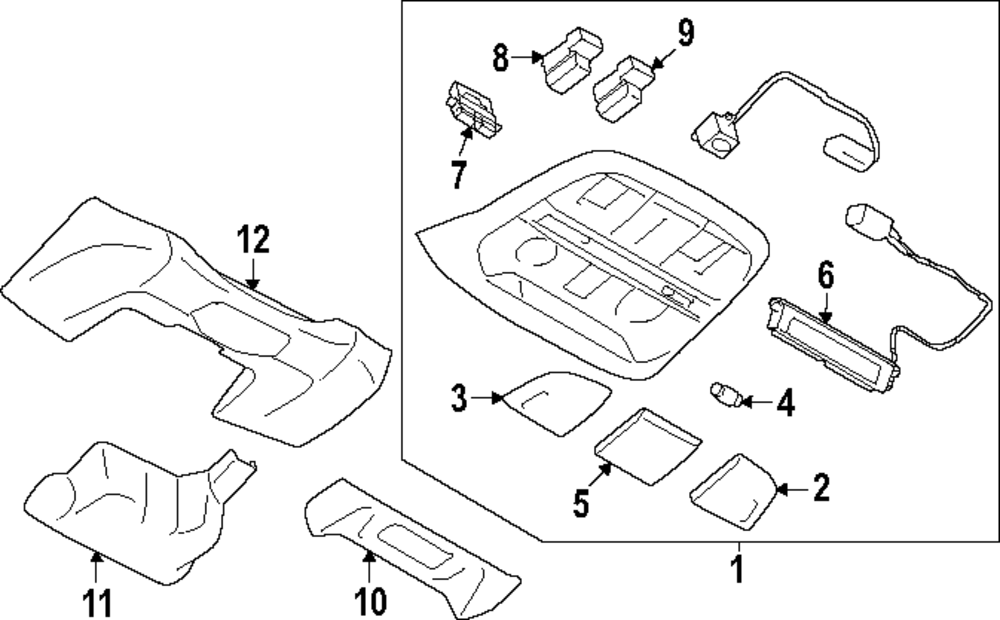 2024-2025 Subaru Overhead Console 84621FN110ME | Subaru Parts Guys