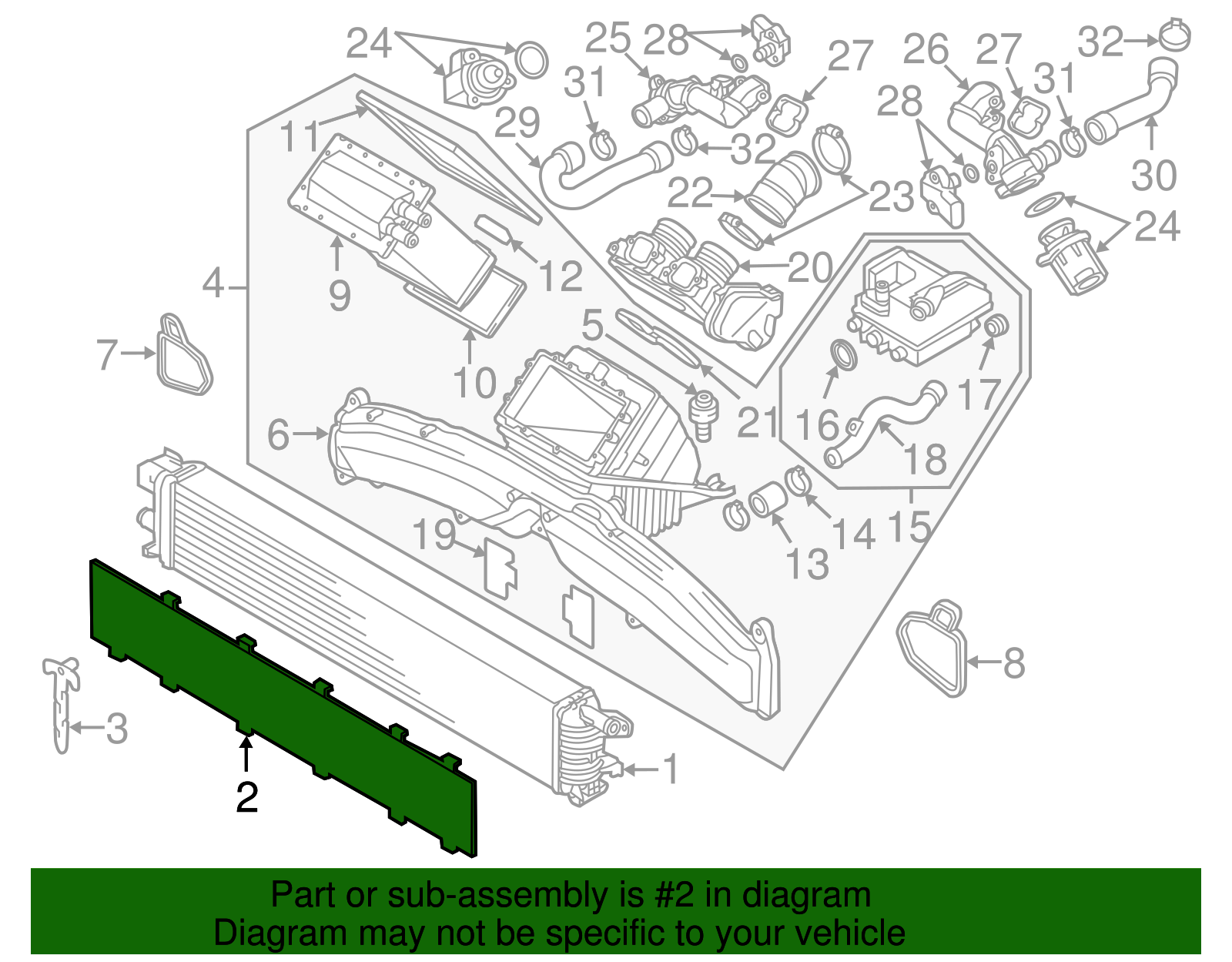 4G0-807-681-J-01C - Outer Grille 2013-2015 Audi S6 | Audi OEM Parts Guy