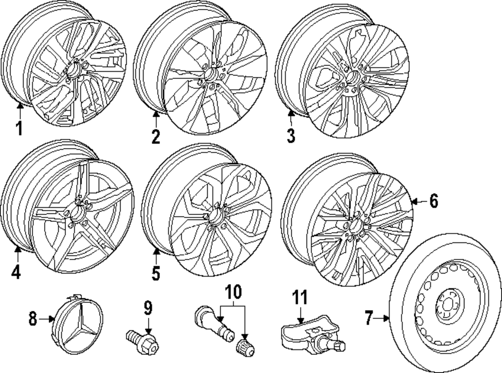 2024 Mercedes-Benz Wheel 214-401-24-00-7X23 | Mercedes-Benz Premier Parts