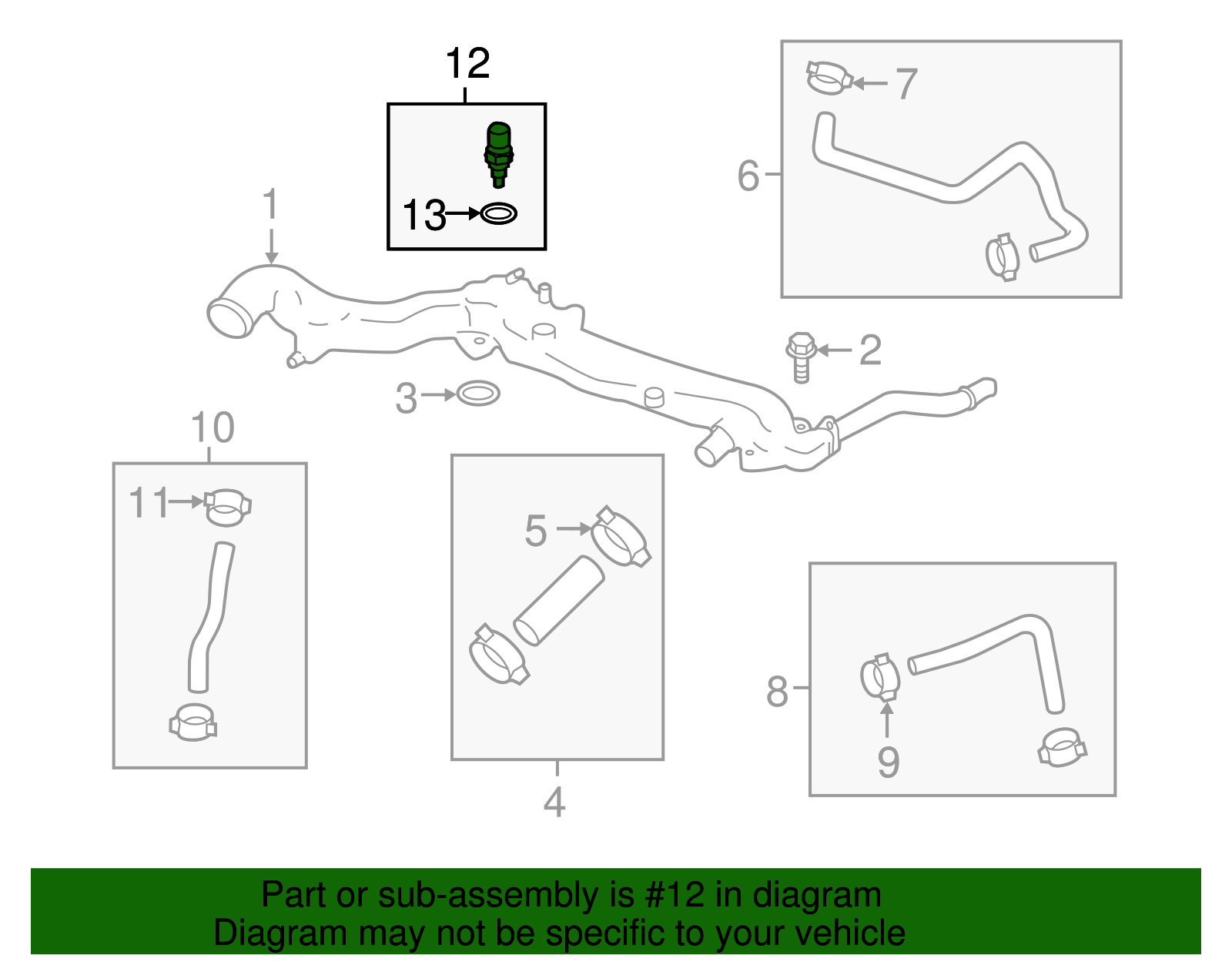 22630AA230 - 2013-2022 Subaru - Coolant Temp Sensor | OEM Subaru Parts ...