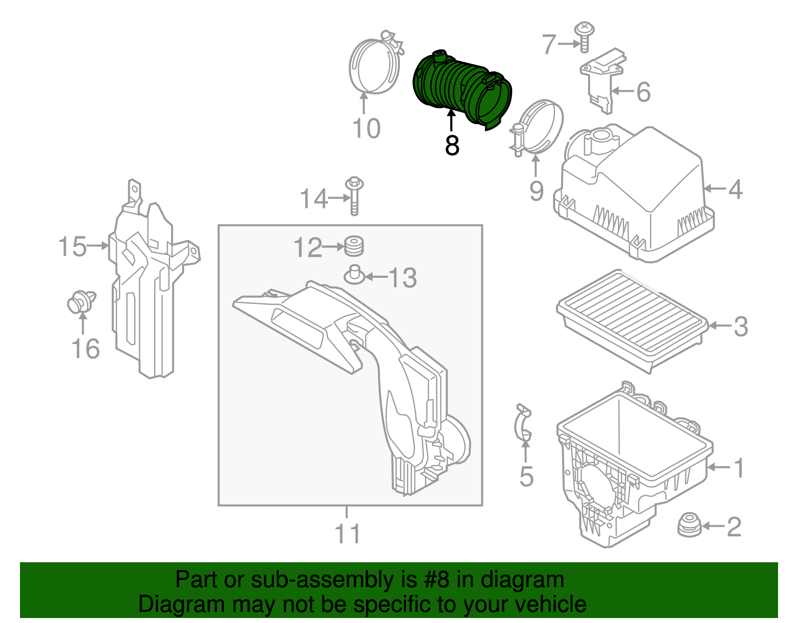 2014-2025 Mazda | Engine Air Intake Hose | PY01-13-221 | Mazda Online Parts