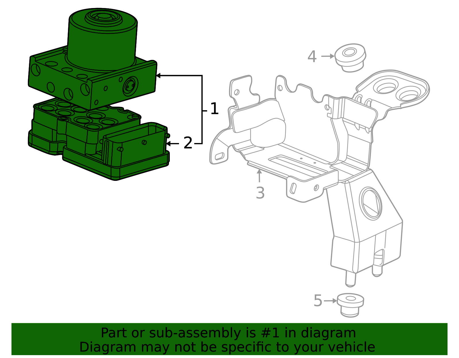 2012-2016 Chevrolet Anti-Lock Brake System (ABS) Pressure Modulator ...