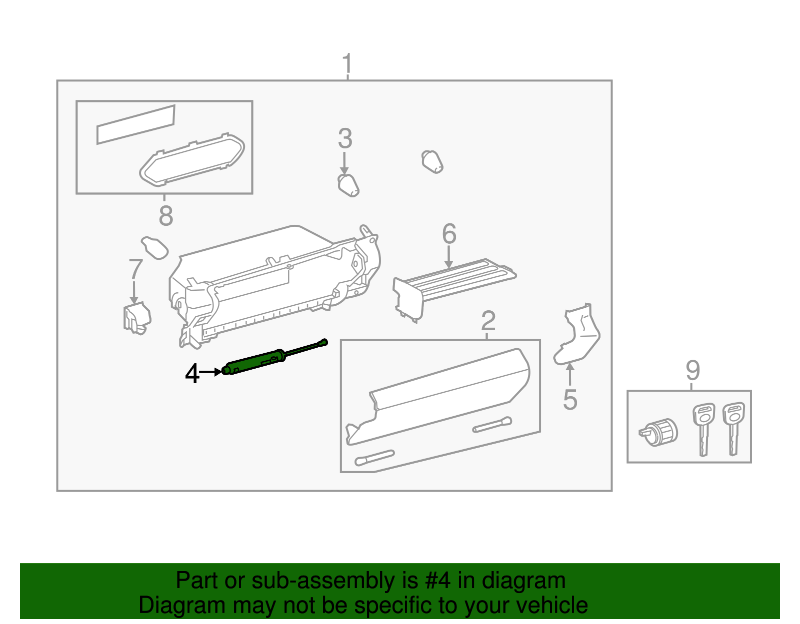 55054-53070 - High-Quality Glove Box Support for 2021-2024 Lexus ...