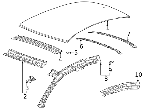 Roof & Components for 2024 Cadillac CT4 | GMPartsDirect.com