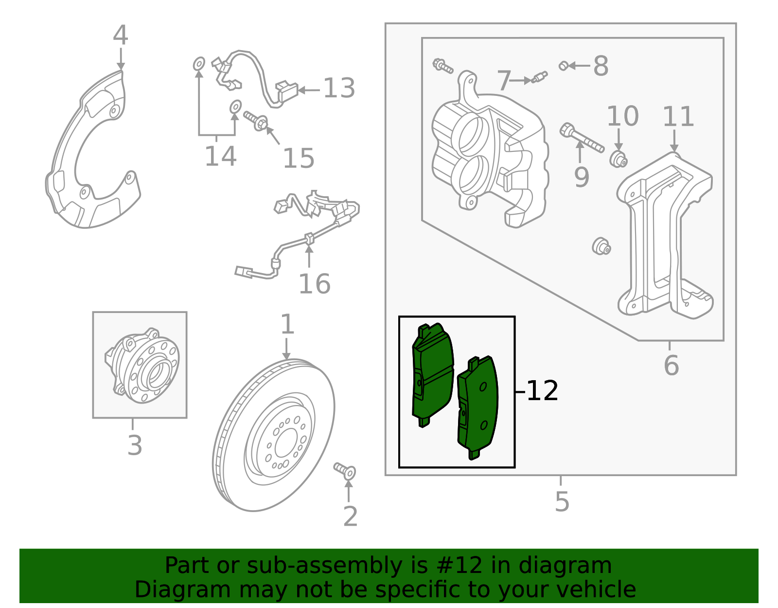 Hyundai - 58101-T6A20 - Brake Pads - 2021-2024 Genesis GV80 | OEM ...
