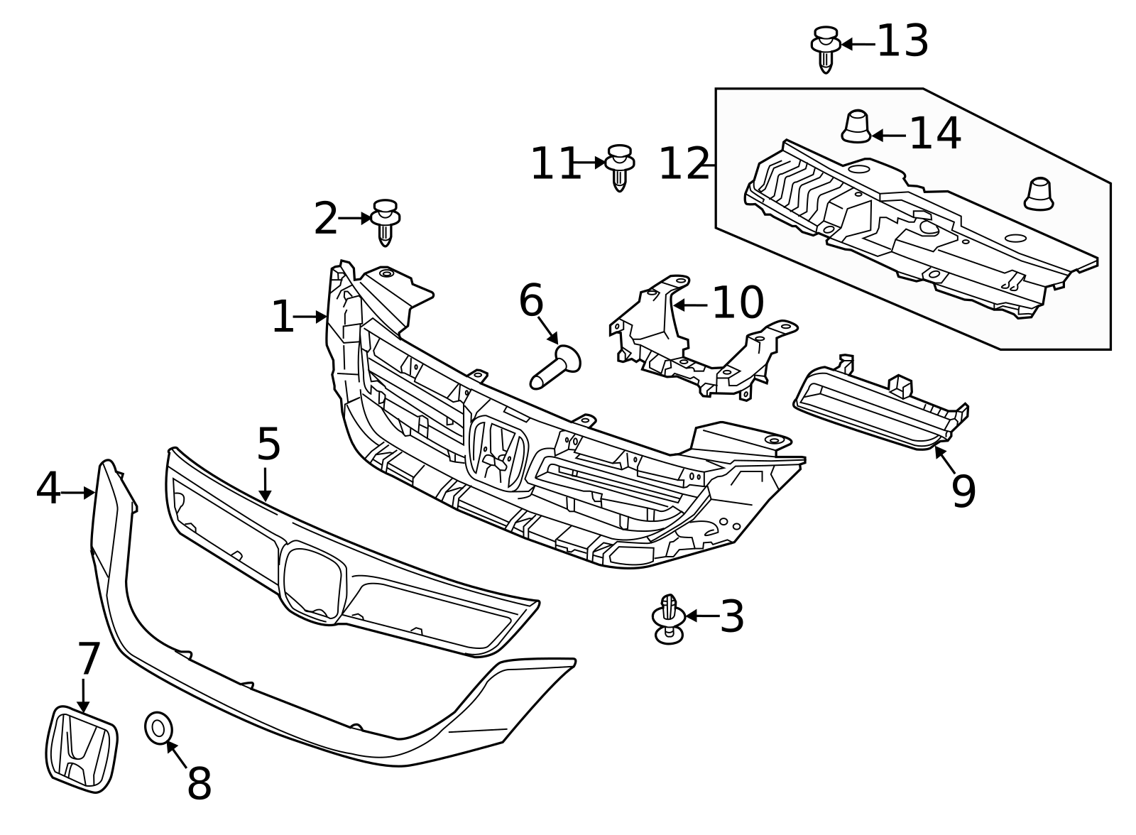 2014-2015 Honda Accord Duct, Front Bumper Air (Upper) 71106-T3W-A00 ...