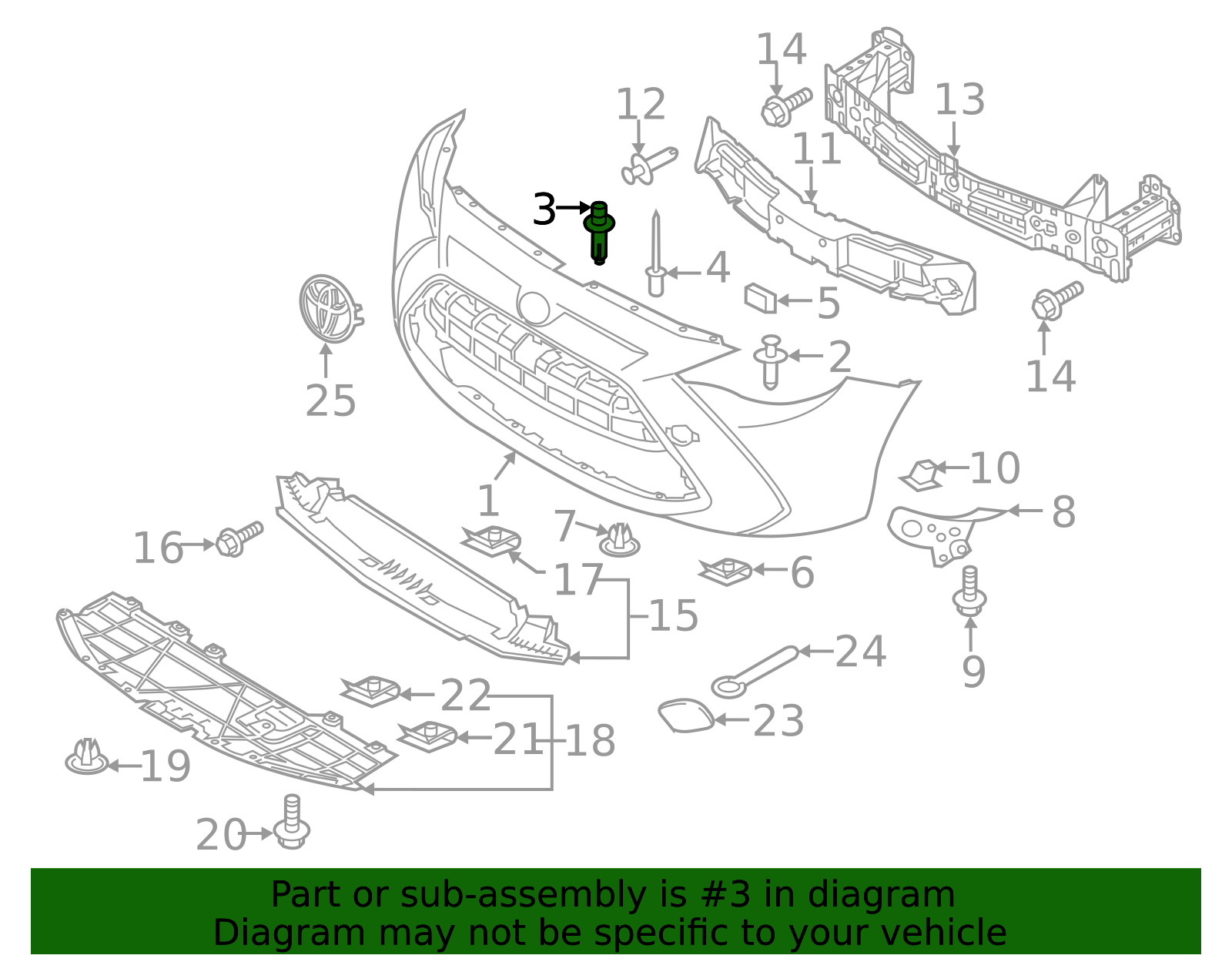 90118-WB477 - Bumper Cover Retainer 2016-2020 Toyota | Longo Toyota Parts