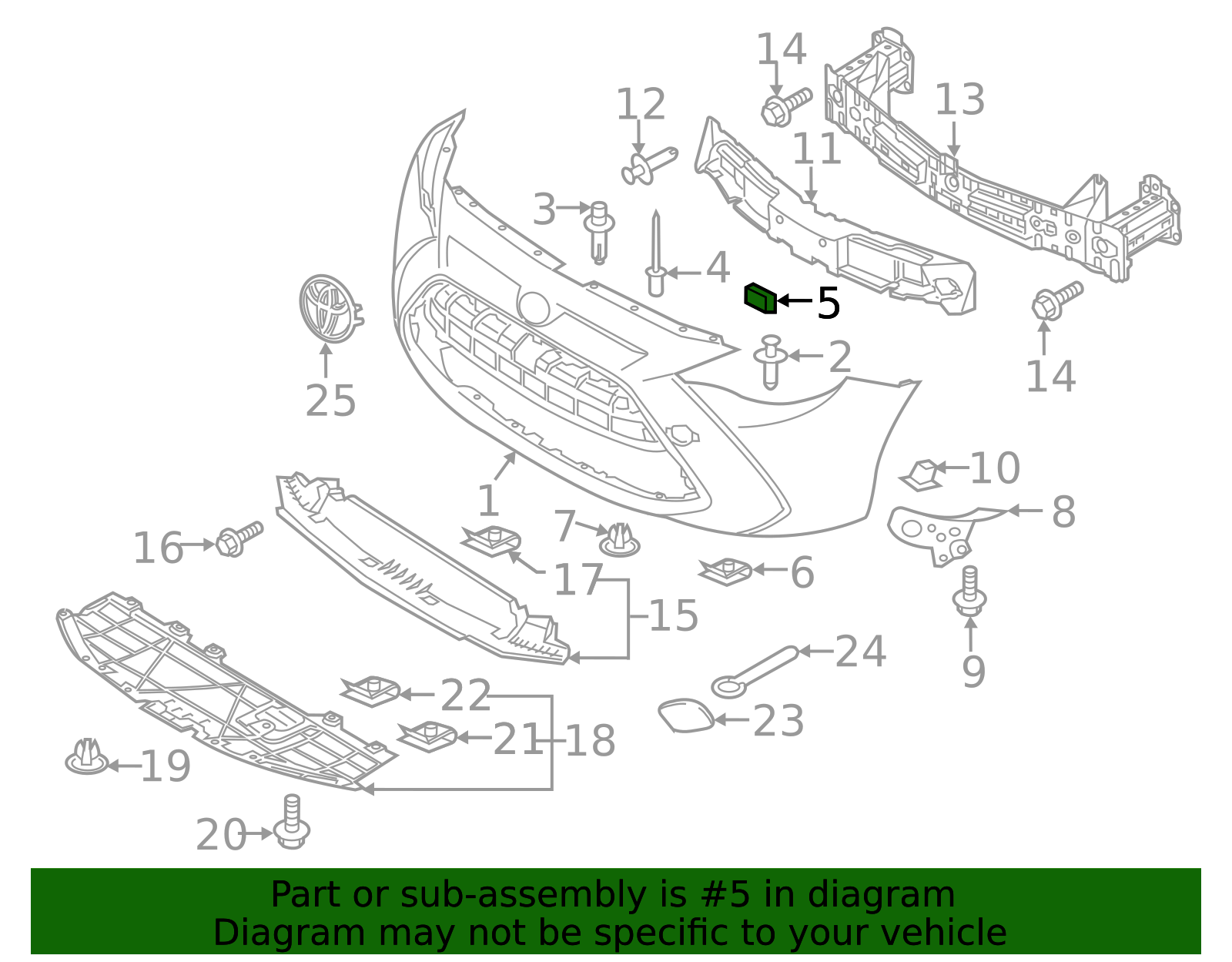 Bumper Cover Seal 90118-WB889 | Toyota Parts Center