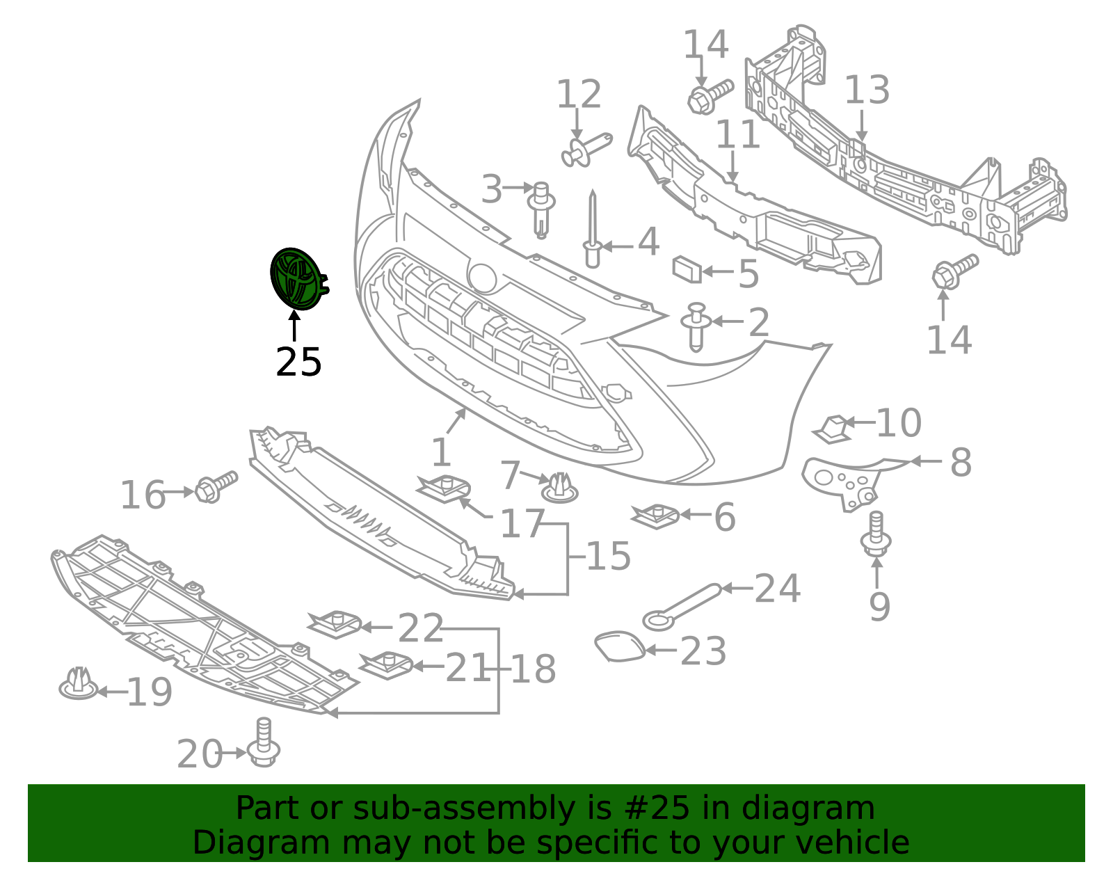 2017-2020 Toyota Emblem 75301-WB001 | MotorMotor