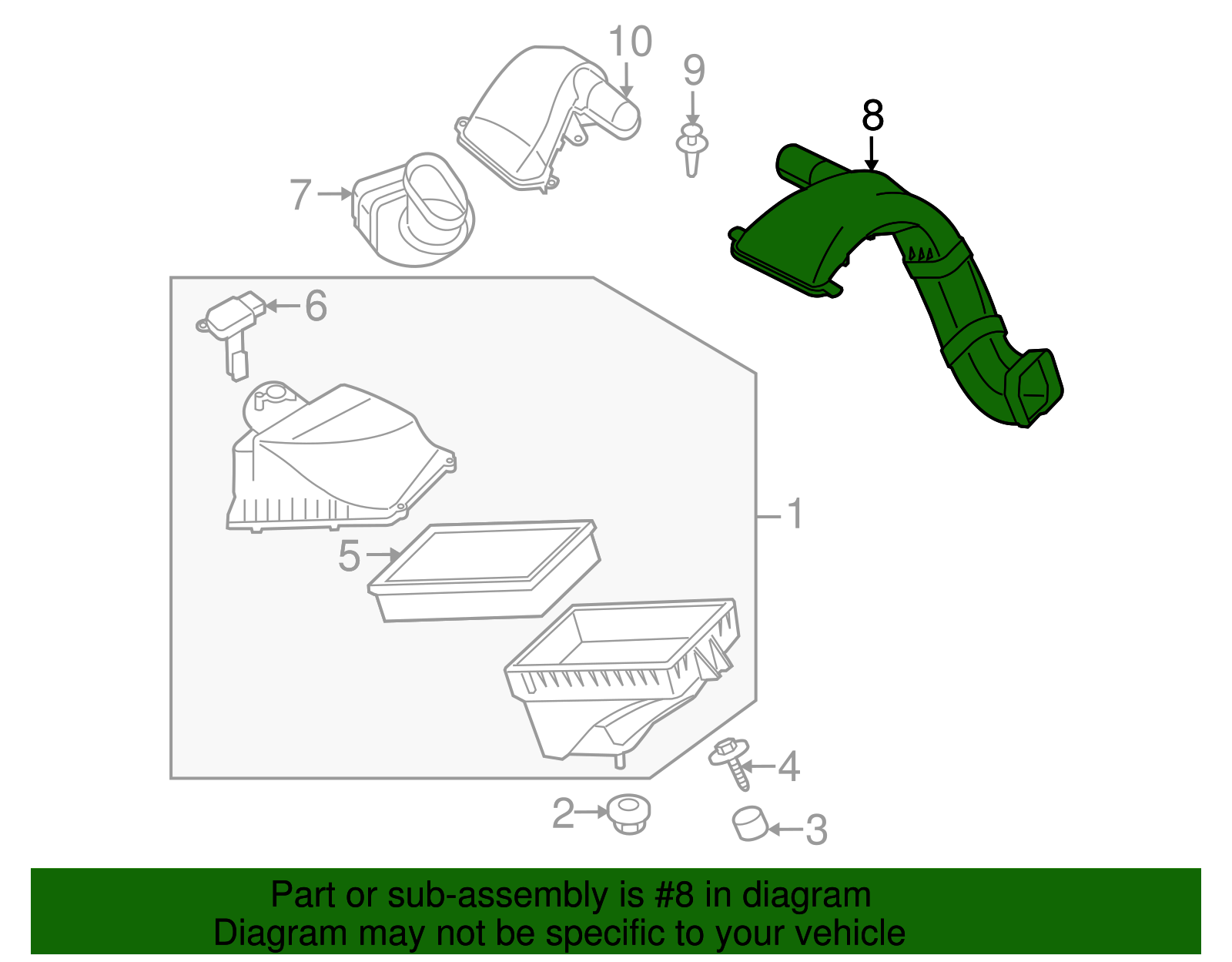 C2Z1689 - Intake Tube 2009-2015 Jaguar | Haper Jaguar Parts