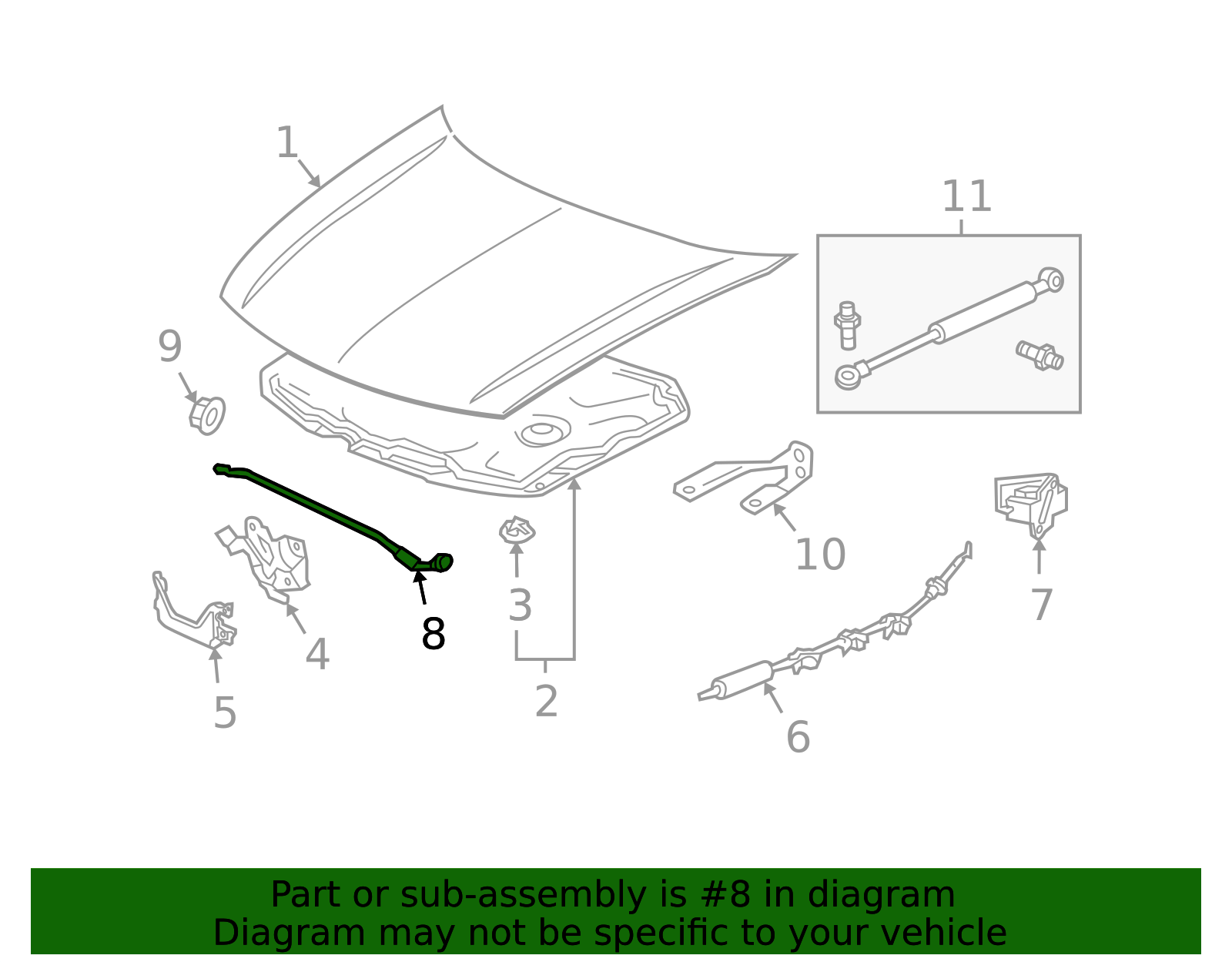 Assist Rod 74145-TL0-G00 | Acura Parts World
