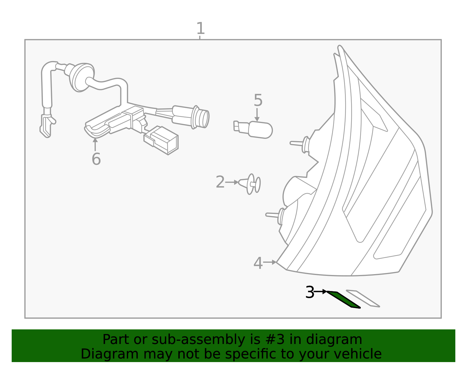 2021-2025 Nissan Rogue Backup Lamp Assembly Packing 26553-6RA0A ...