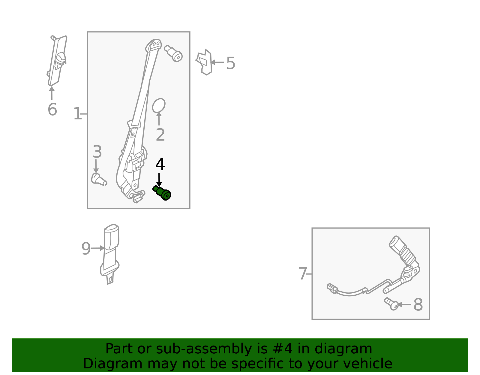 2000-2019 Ford Seat Belt Assembly Screw W700883-S424 | FordPartsOnSale.com