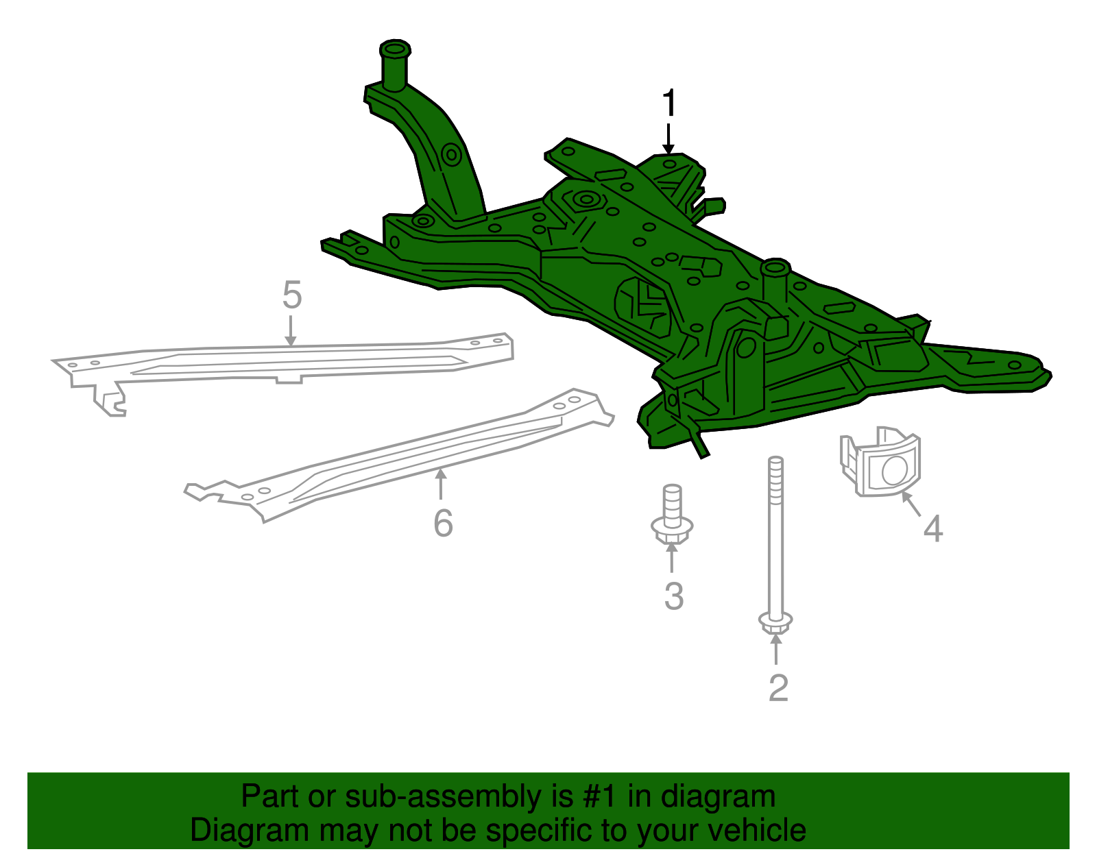 2016-2025 Toyota Cross-Member 51201-47072 | Lithia Toyota Parts