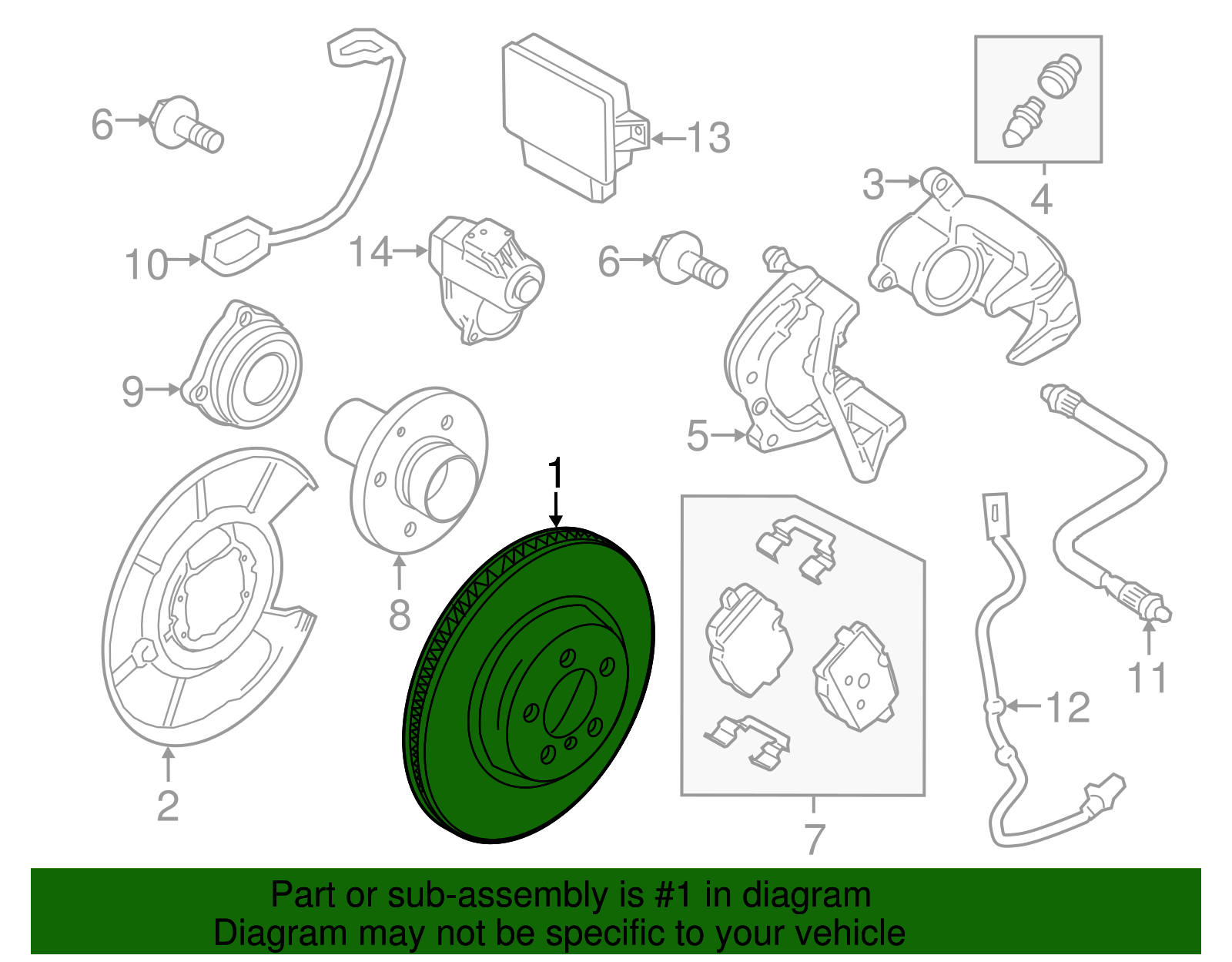 34-21-6-898-733 - Rotor 2011-2016 BMW | BMW Auto Parts Warehouse