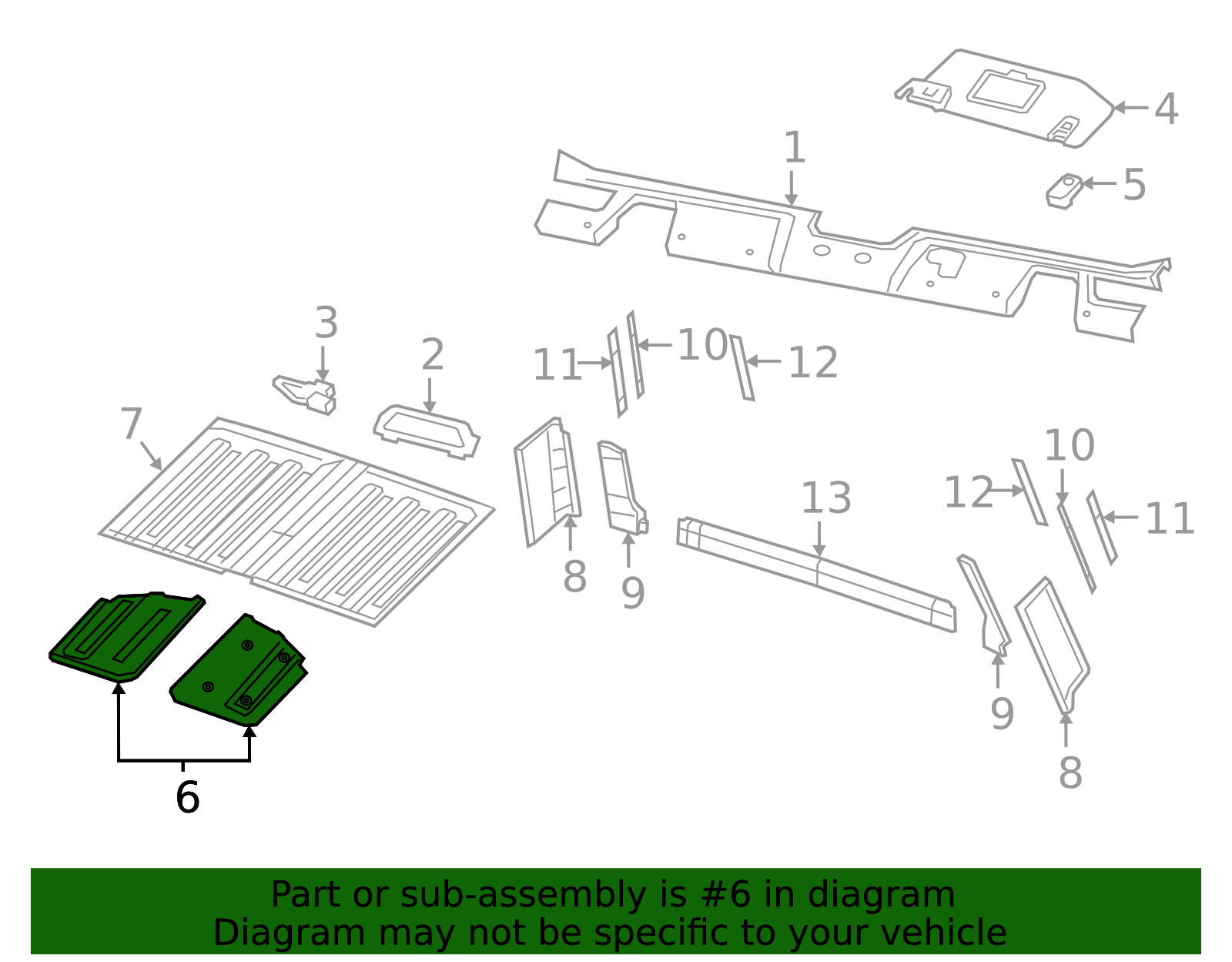 2020-2025 Jeep Gladiator Headliner 6CD50TX7AG | Mopar Parts Canada