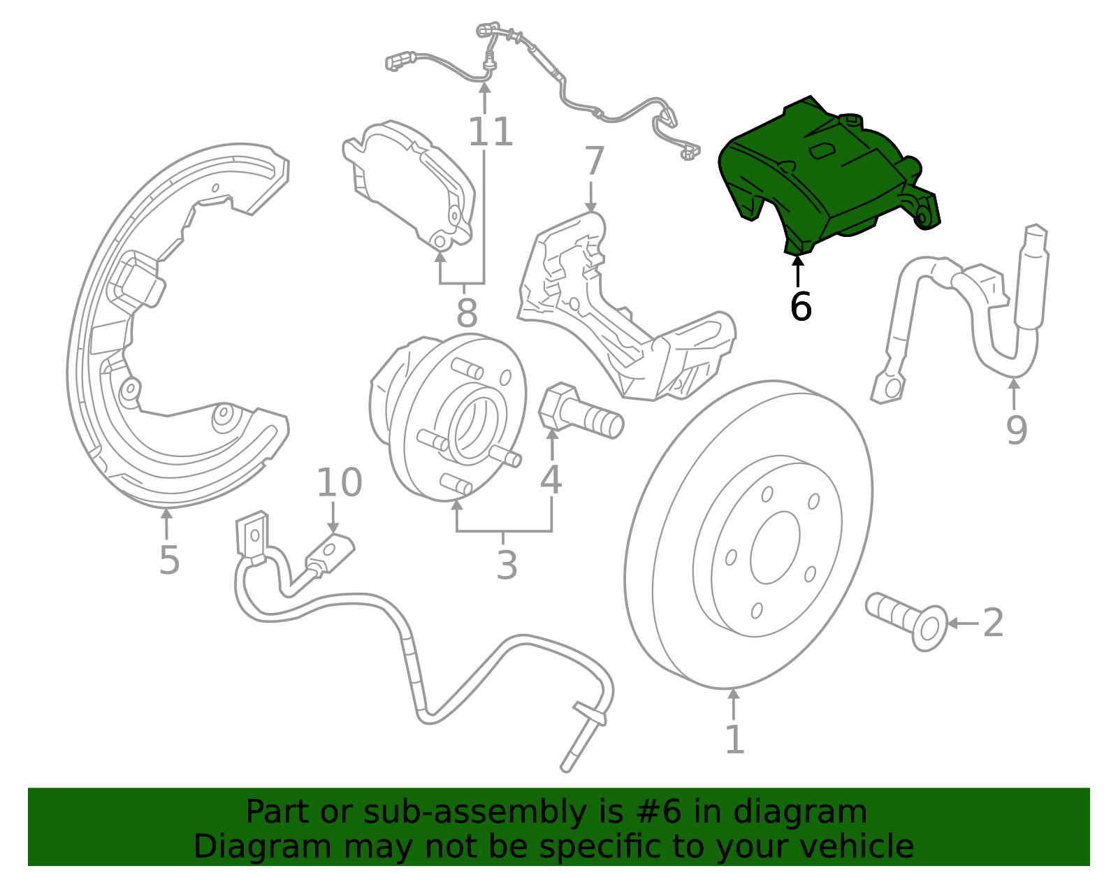 2020-2025 Cadillac CT4 Front Passenger Side Disc Brake Caliper Assembly ...