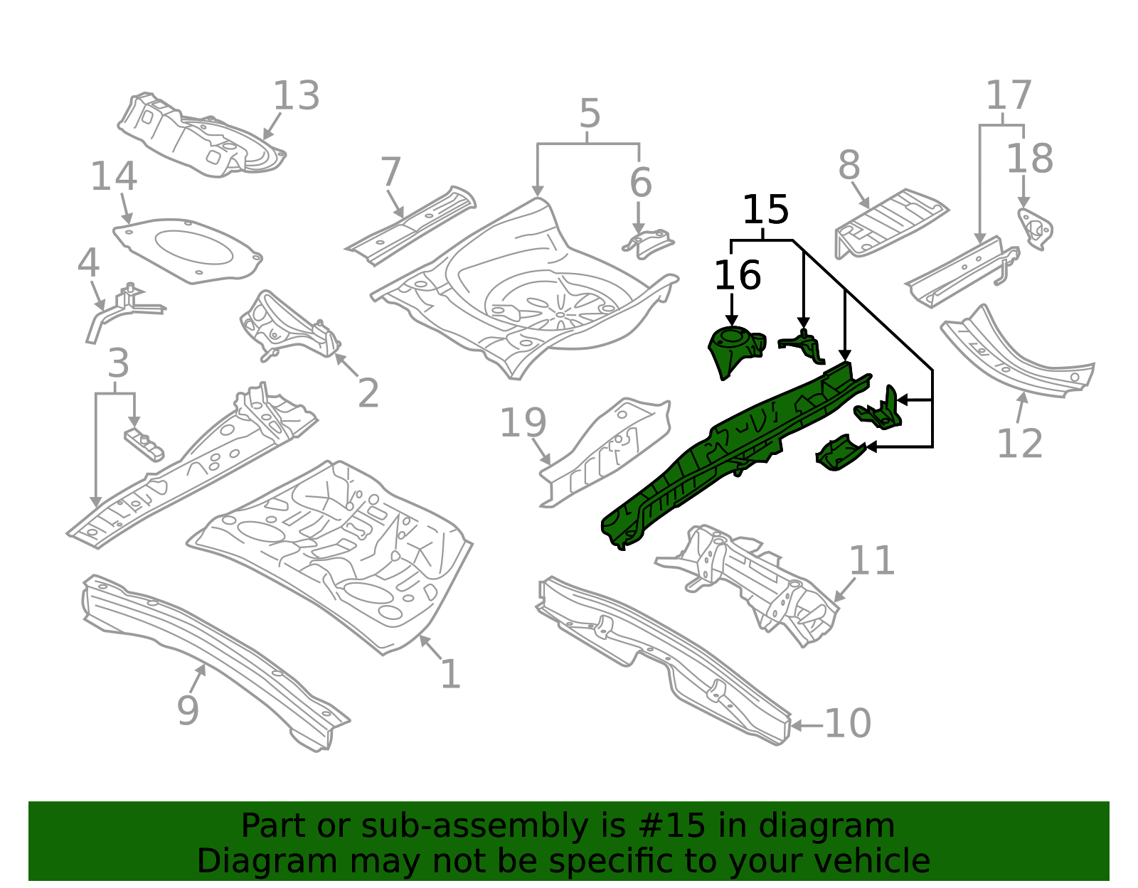 2019-2024 Subaru Forester Side Member Assembly 52150SJ0619P | Buy ...