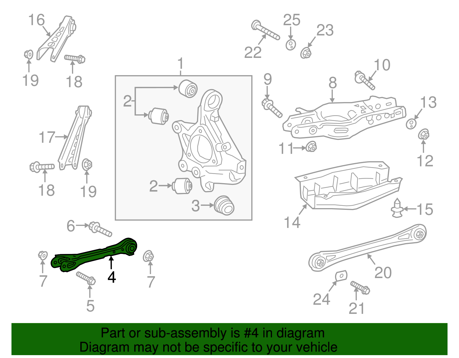 2013-2019 Cadillac Rear Suspension Upper Control Arm 23105024 | Capital ...