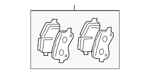 2003-2008 Toyota Brake Pads Front 04465-02080 | Toyota Parts Center