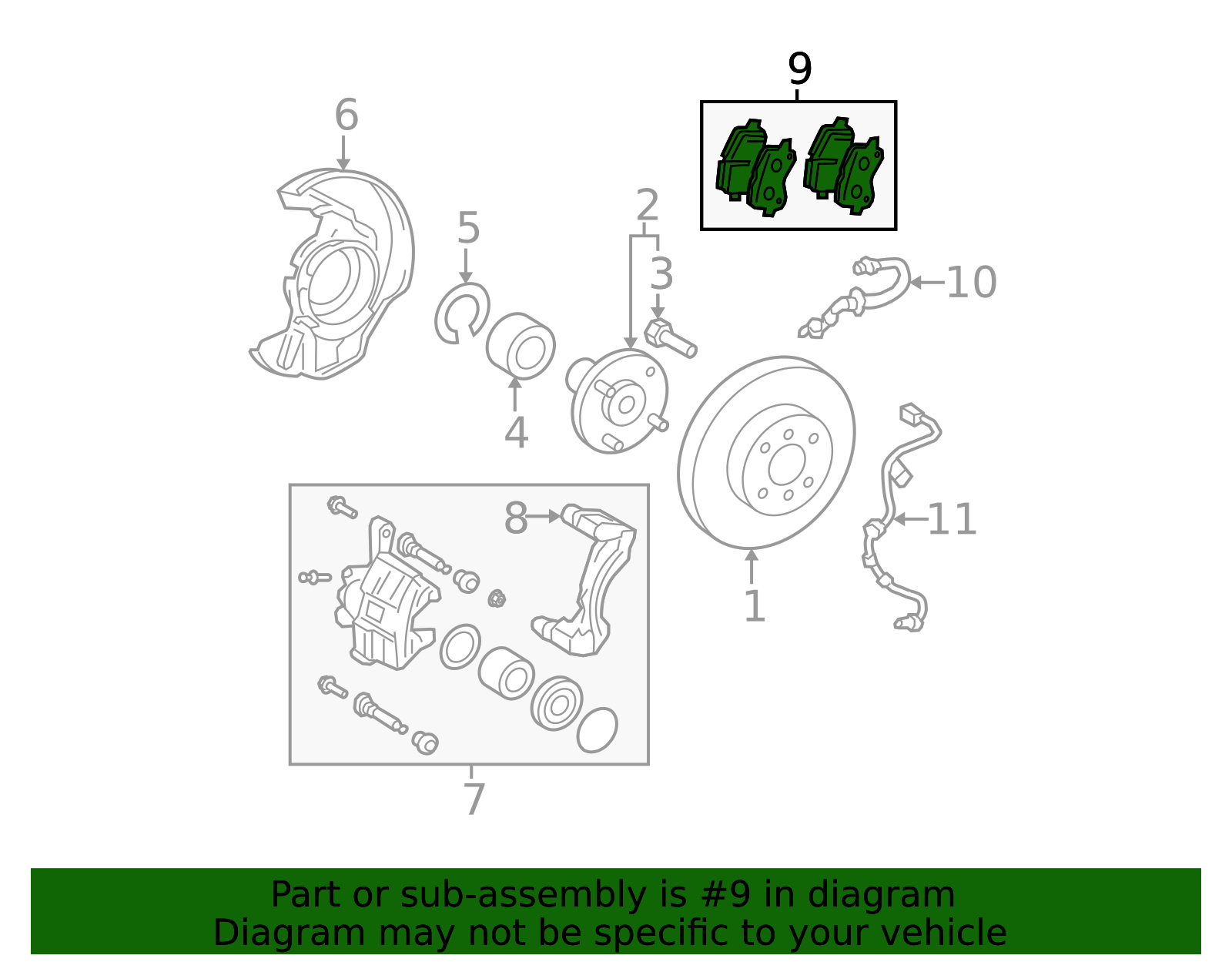 Genuine Toyota OEM Front Brake Pad Set 04465-02080 | 2003-2007 Corolla ...
