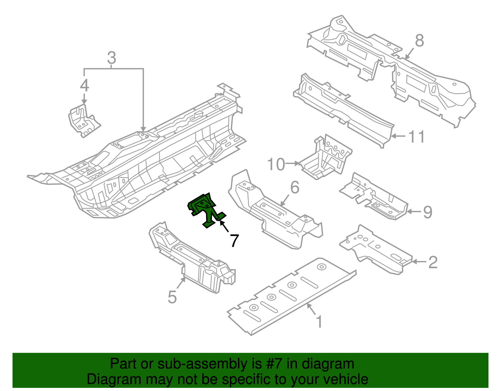 80A-802-843-A-STL - Seat Support Reinforcement 2018-2025 Audi | Audi ...