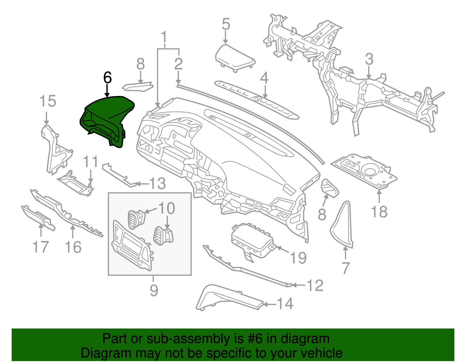 2017-2018 Hyundai Elantra Cluster Bezel 84830-F2000-TRY | World OEM ...