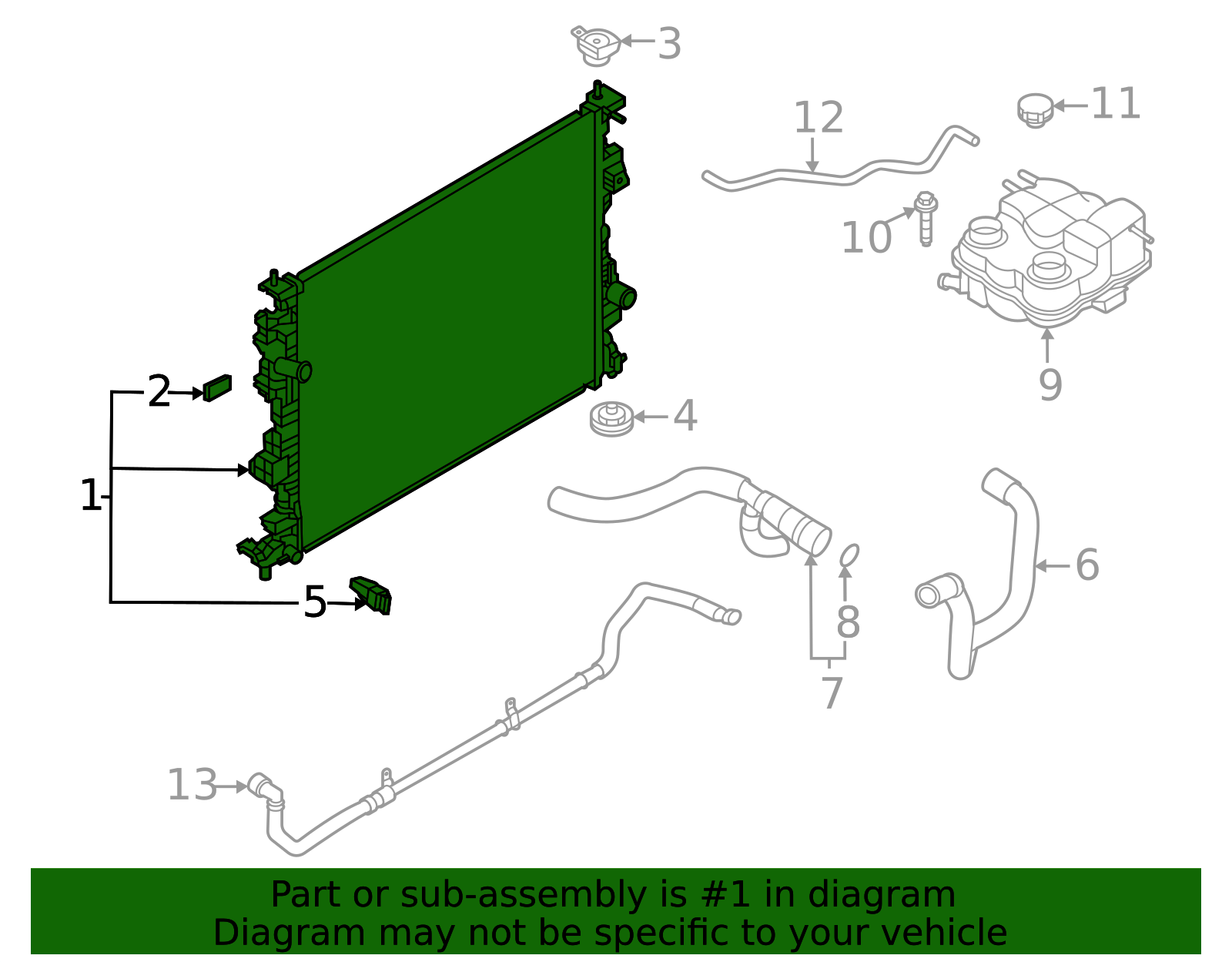 LX6Z-8005-C - Auxiliary Radiator - 2020-2025 Ford | Lasco Auto Parts