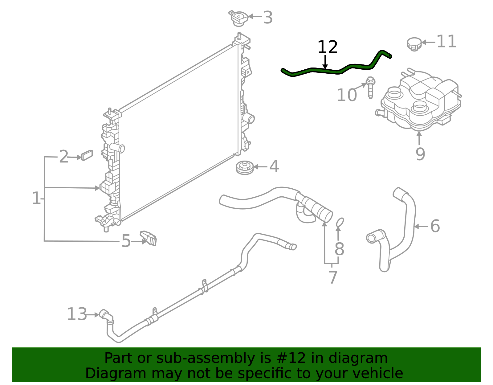 2020-2025 Ford Overflow Hose lx6z8075a | TascaParts.com