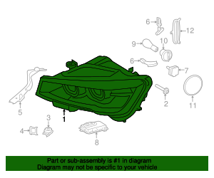 2015-2018 BMW Composite Headlamp 63117401142 | OEM Parts Online