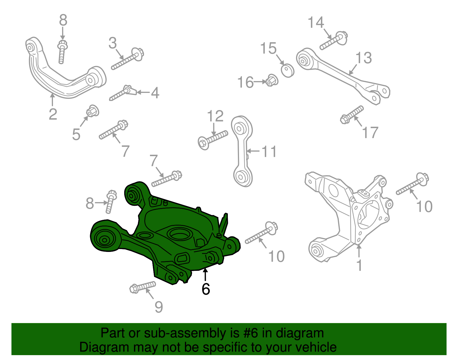 Genuine OEM Ford Part - Lower Control Arm FR3Z-5500-M | Genuine OEM ...
