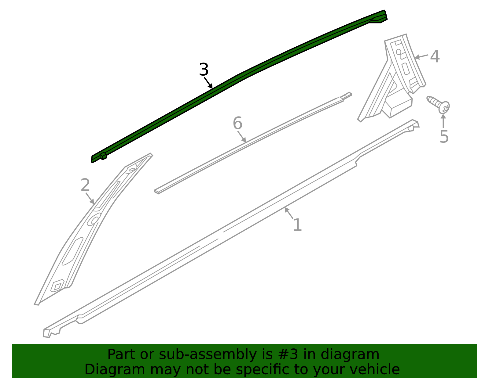 83860-L3000 - Upper Molding 2021-2024 Kia K5 | Kia.Parts Store