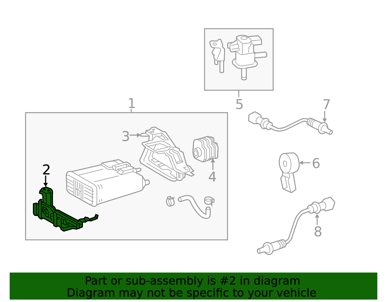 Genuine Official Toyota Vapor Canister Bracket part# 77750-0R010 for ...