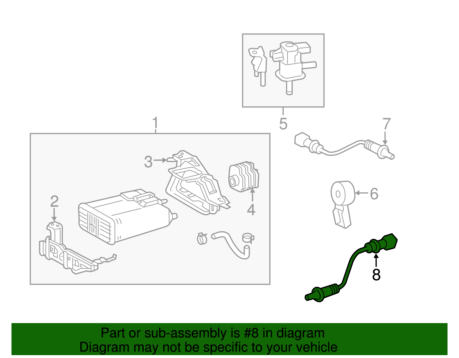 Genuine Toyota Oxygen Sensor part# 89465-0R040 for 2013-2018 Toyota ...