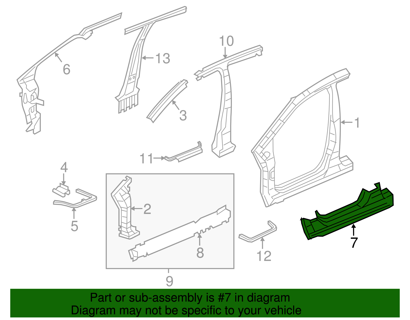 04631-TR0-A00ZZ - Rocker Panel 2012-2015 Honda Civic | Honda Parts Online