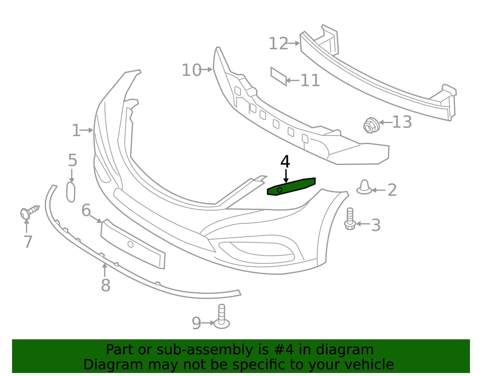 2012-2014 Hyundai Azera Bumper Cover Bracket 86587-3V000 | OEM Parts Online