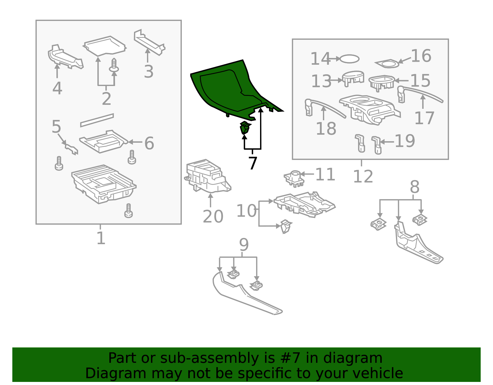 2019-2022 Toyota Avalon Pocket 58806-07020-C0 | Toyota Parts Center