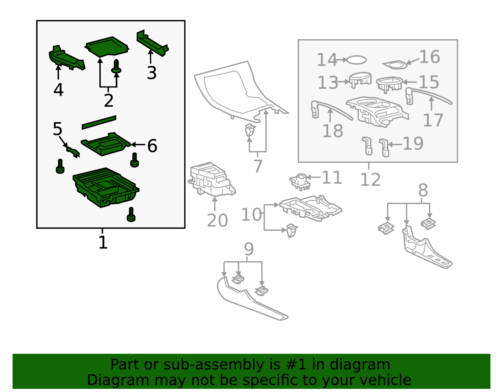 58804-07141-C1 - 2022 Toyota Avalon - Compartment | Toyota Parts Delivered