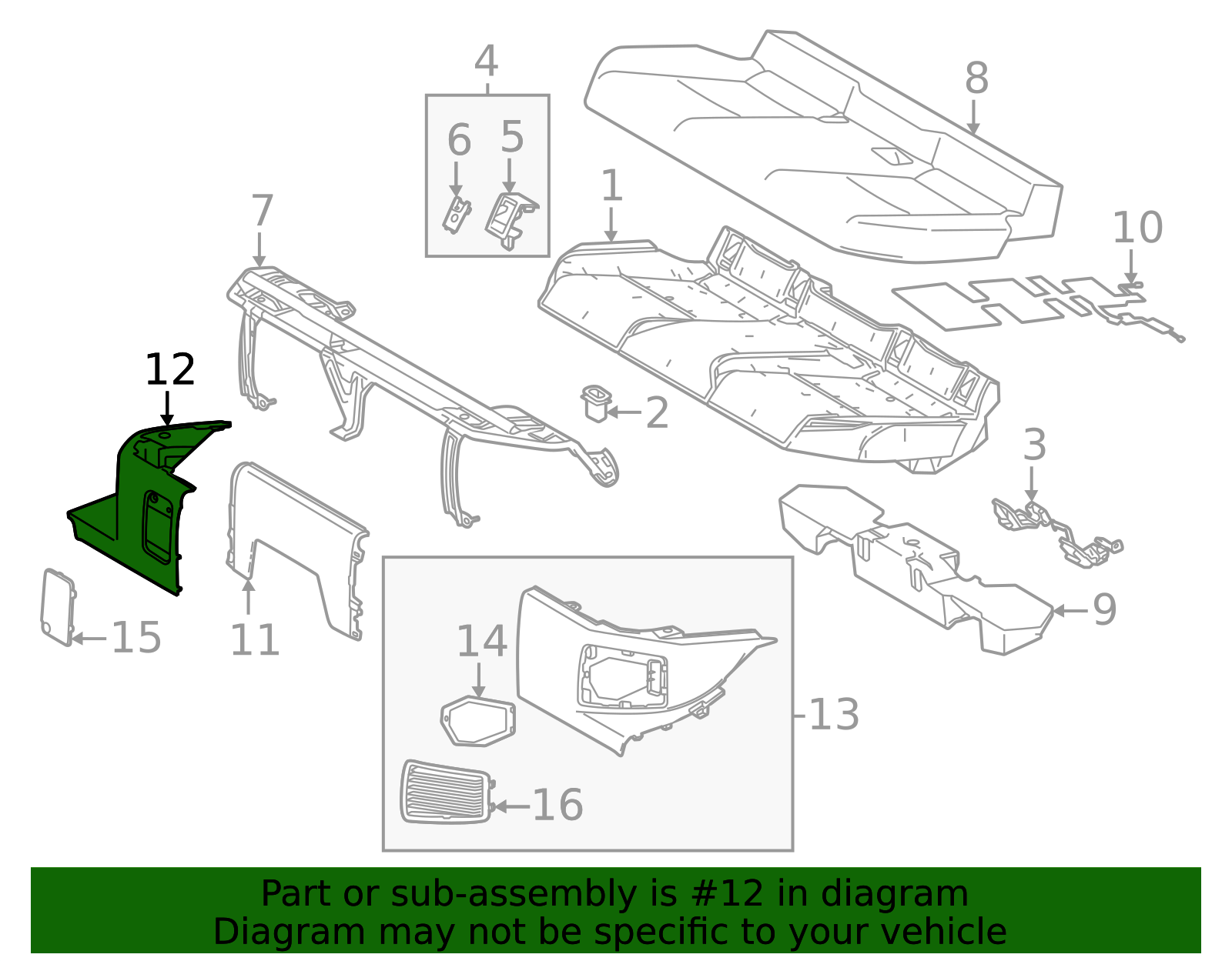 2025 Toyota Crown Signia Outer Cover 76973-30010-C0 | Toyota Parts Center