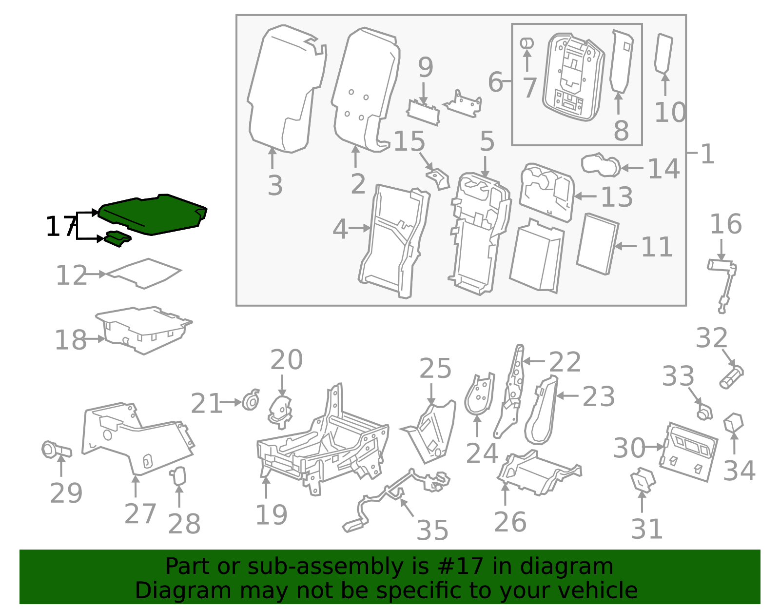 2019-2025 GM 2019-2025 Chevrolet Silverado GMC Sierra Lower Front Seat ...