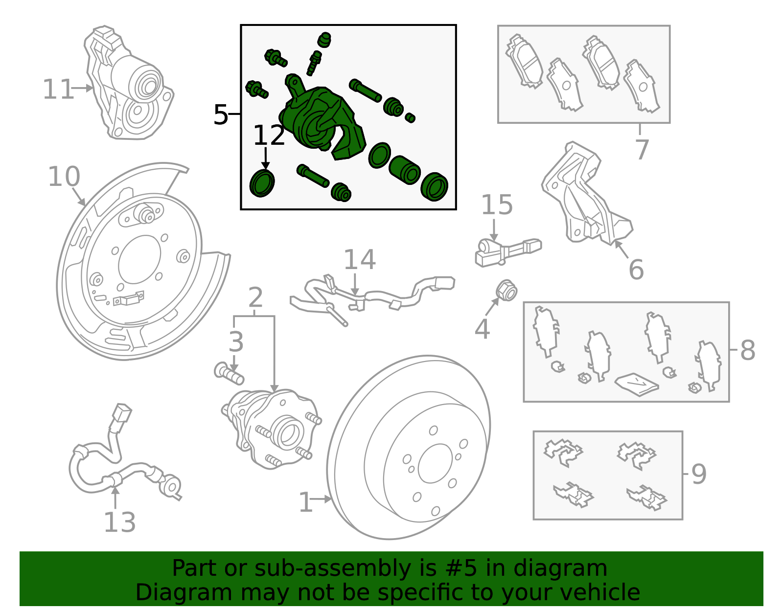 47850-0E110 - Caliper Assembly 2020-2025 Toyota Highlander | Longo ...