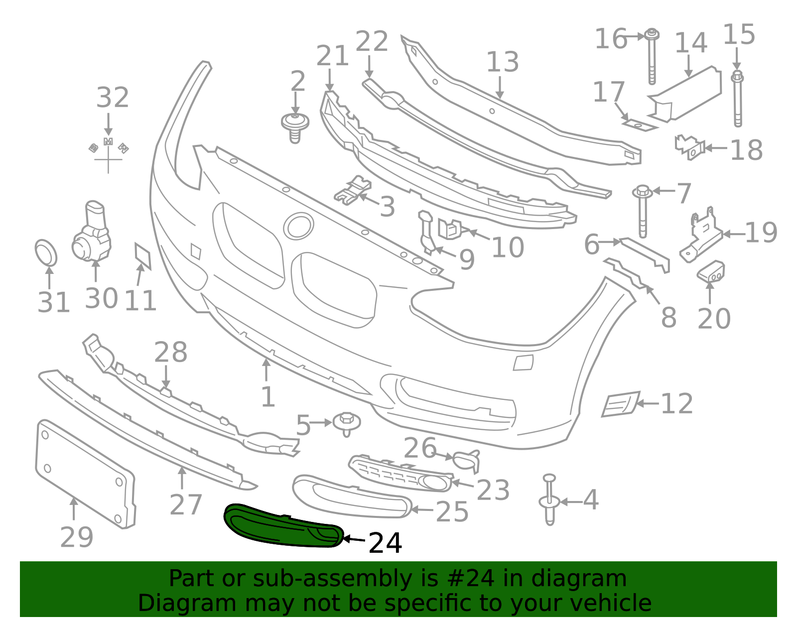 51-11-7-343-732 - Lamp Cover 2014-2017 BMW | Genuine BMW Parts