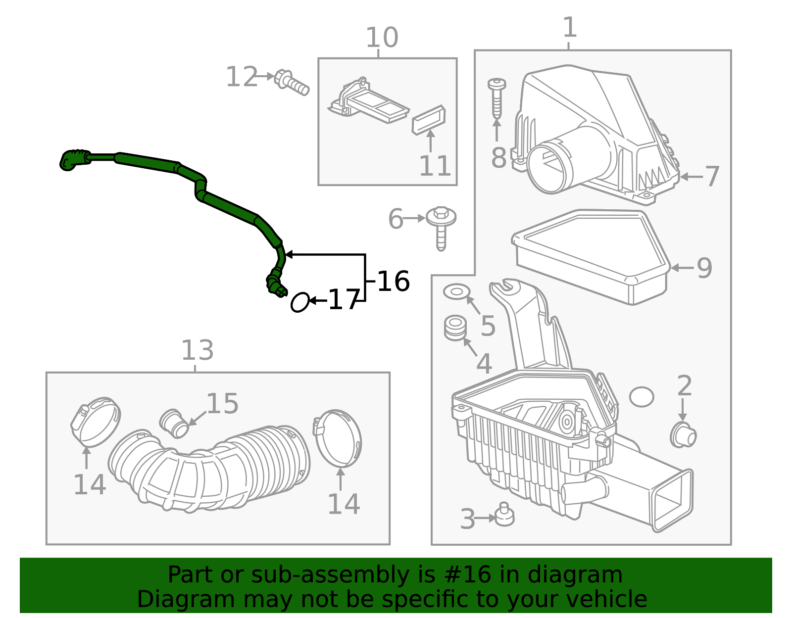 12620142 - 2012-2014 Cadillac CTS - Positive Crankcase Ventilation (PCV ...