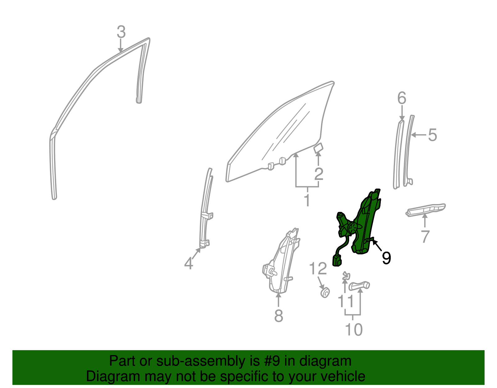 OEM 1998-2002 Honda Accord Window Regulator 72210-S84-A03 | Honda ...